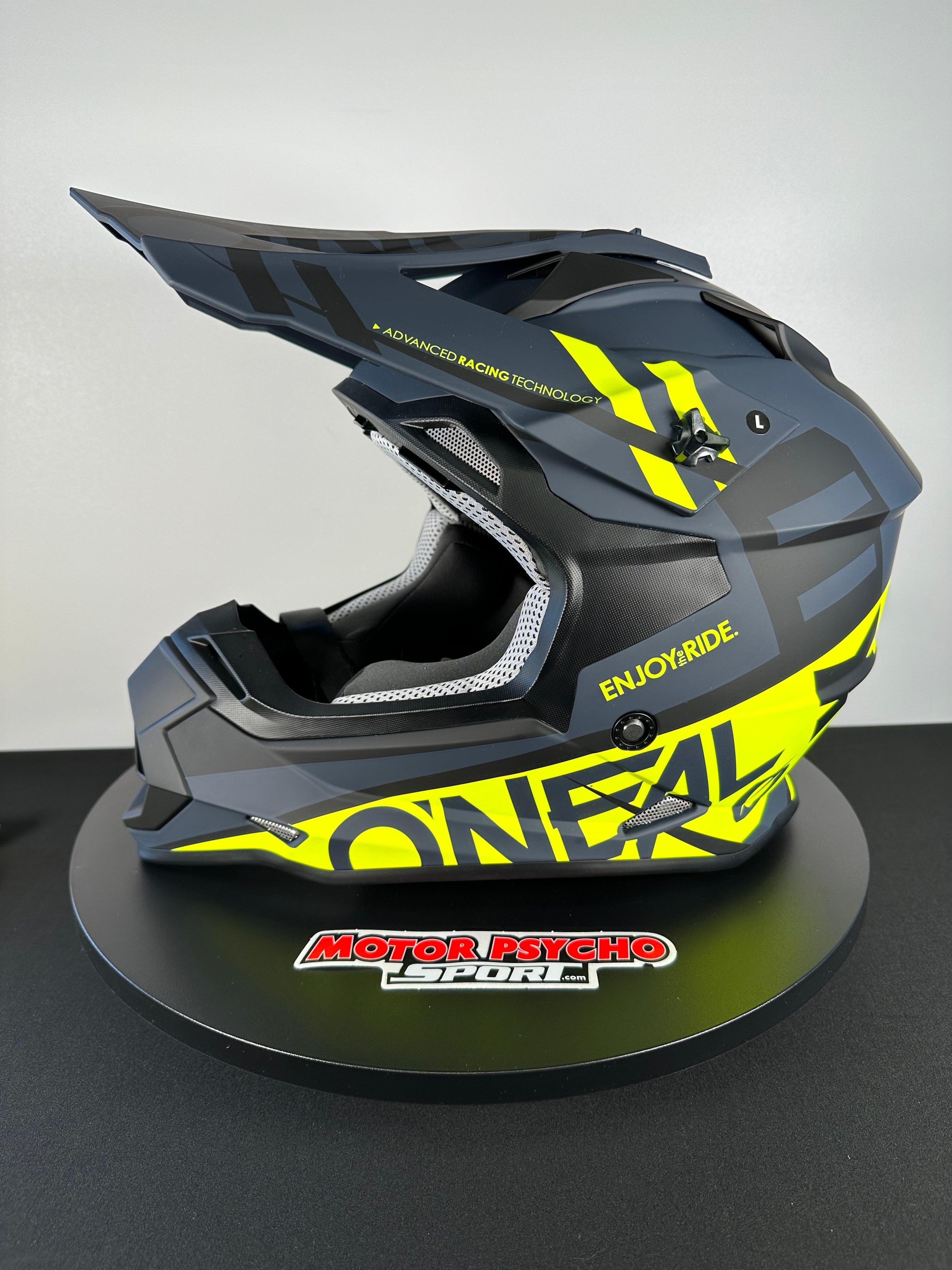 O'Neal 2 SRS Spyde Helmet Black/Hi-Viz – Motor Psycho Sport