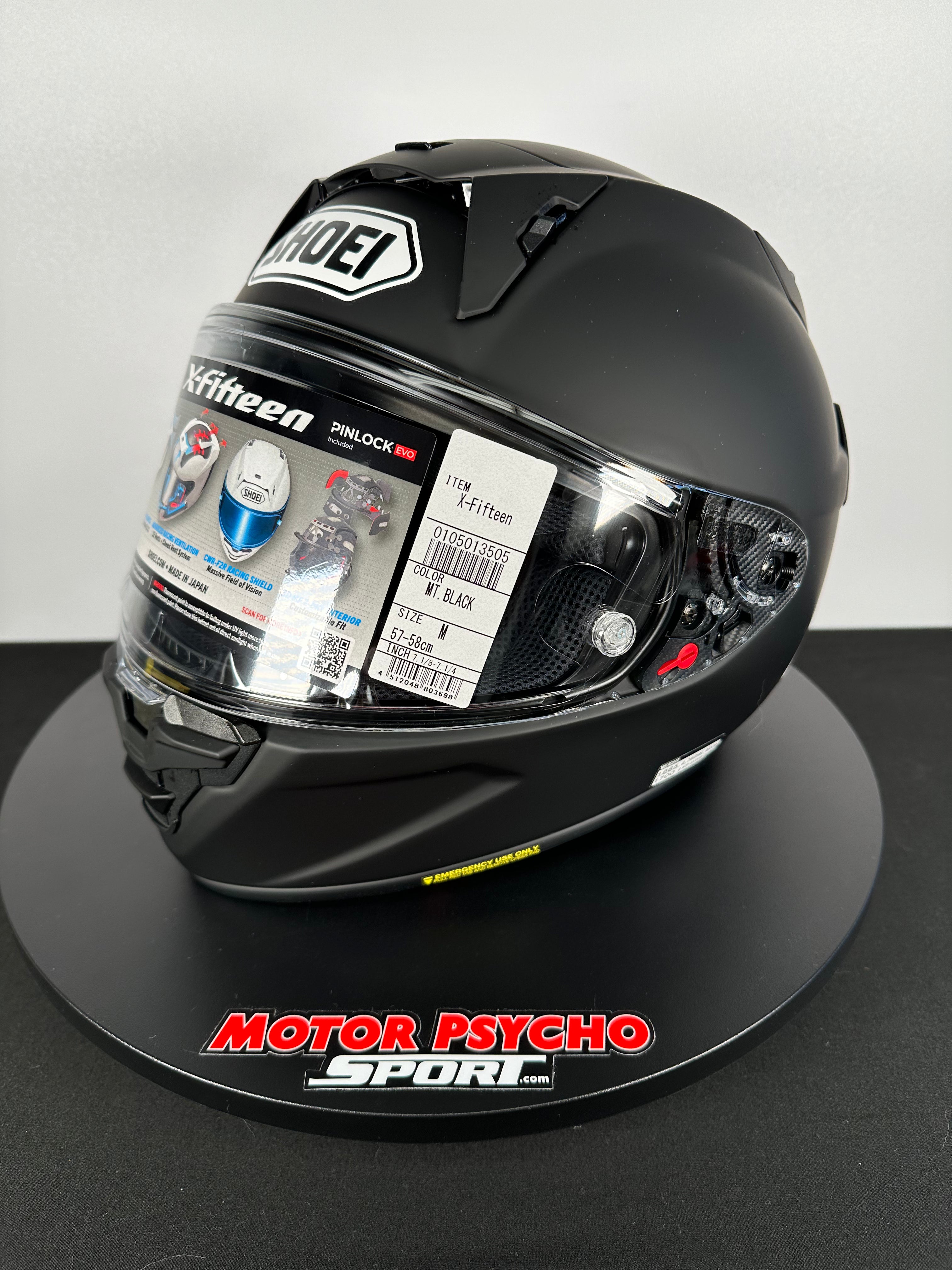 Shoei X-15 Helmet - Matte Black – Motor Psycho Sport